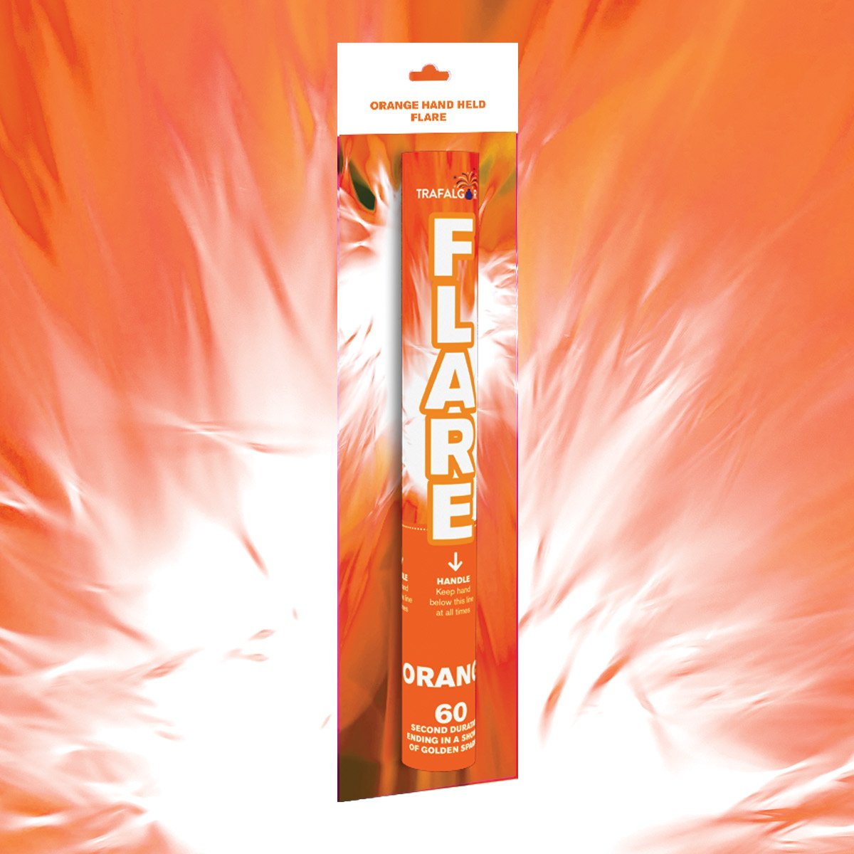 Trafalgar - Orange Daytime Coloured Hand Held Flare Category F1 Safety